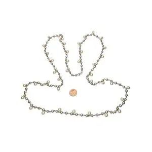None | Jewelry | Sautoir Flapper Necklace 52 2 Tone Faux Pearl Layering ...